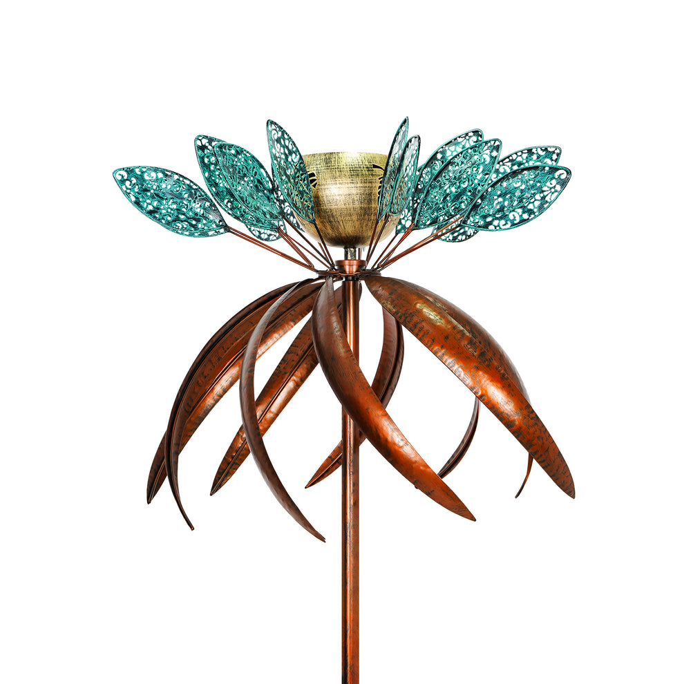 Aria Flutter Solar Wind Spinner – Cyan Oasis