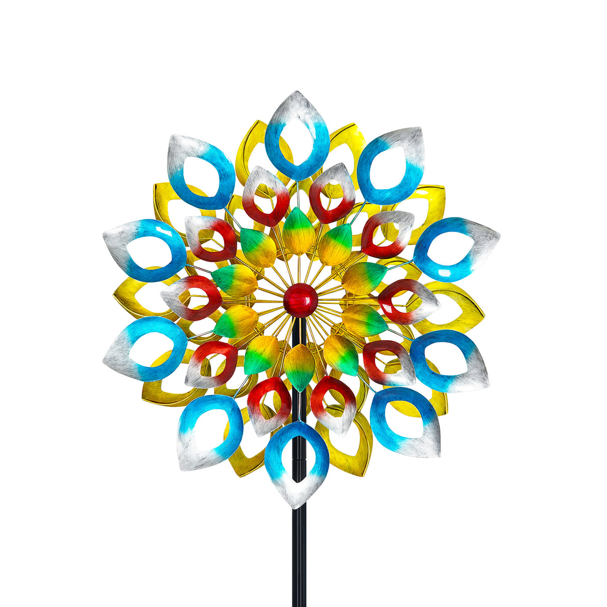 Colorful Whirlwind Wind Spinner – Cyan Oasis