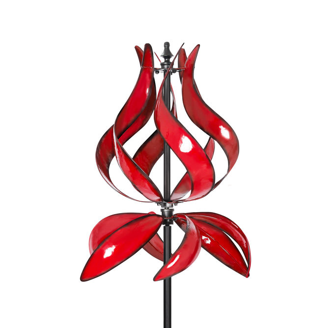 Vibrant Fusion Lawn & Yard Art Wind Spinner | Cyan Oasis