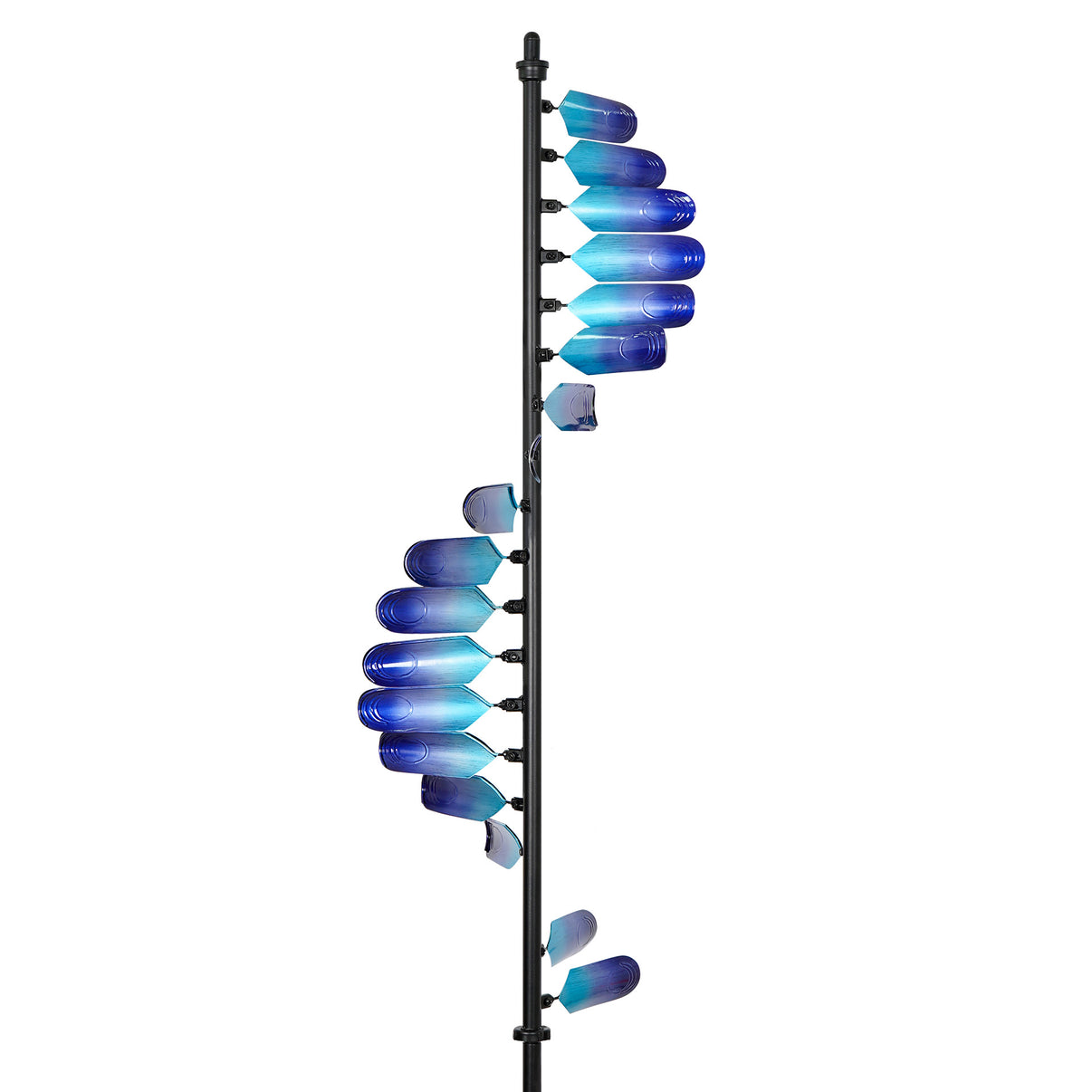 Peacock Spiral Wind Spinner – Cyan Oasis