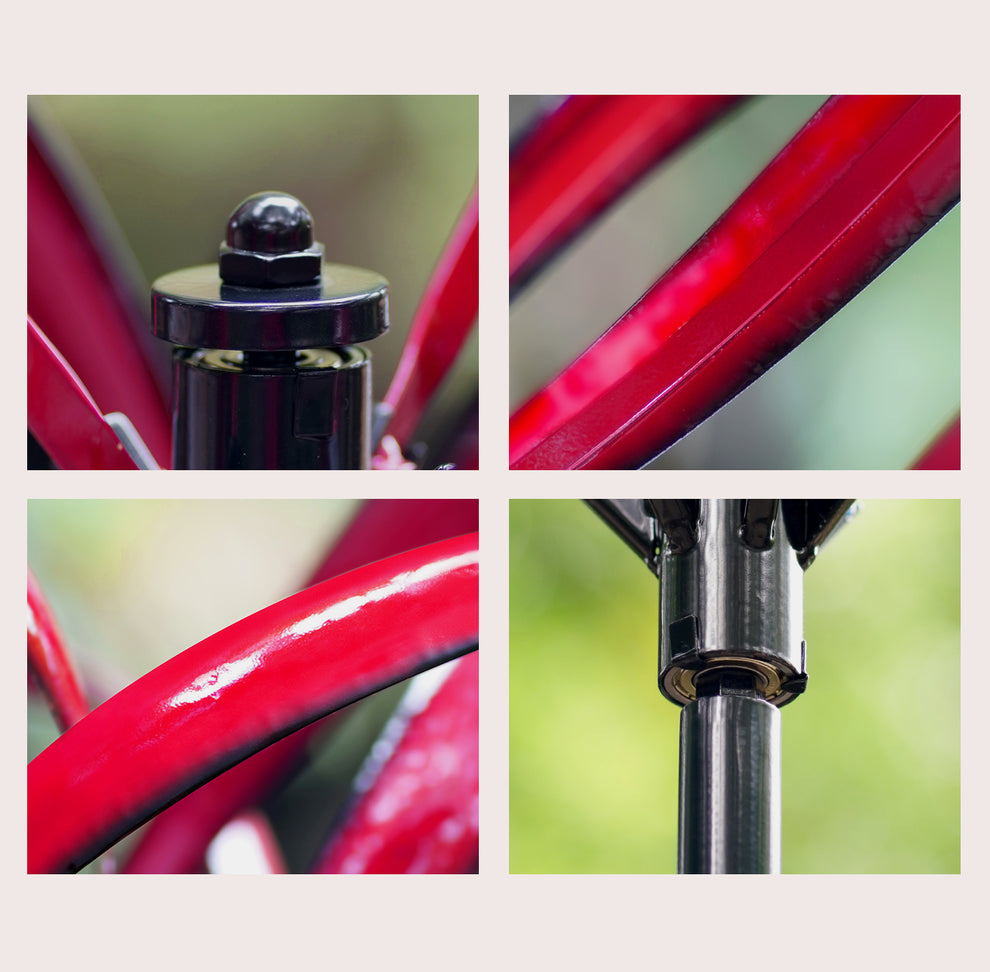 Crimson Magnolia Wind Spinner – Cyan Oasis