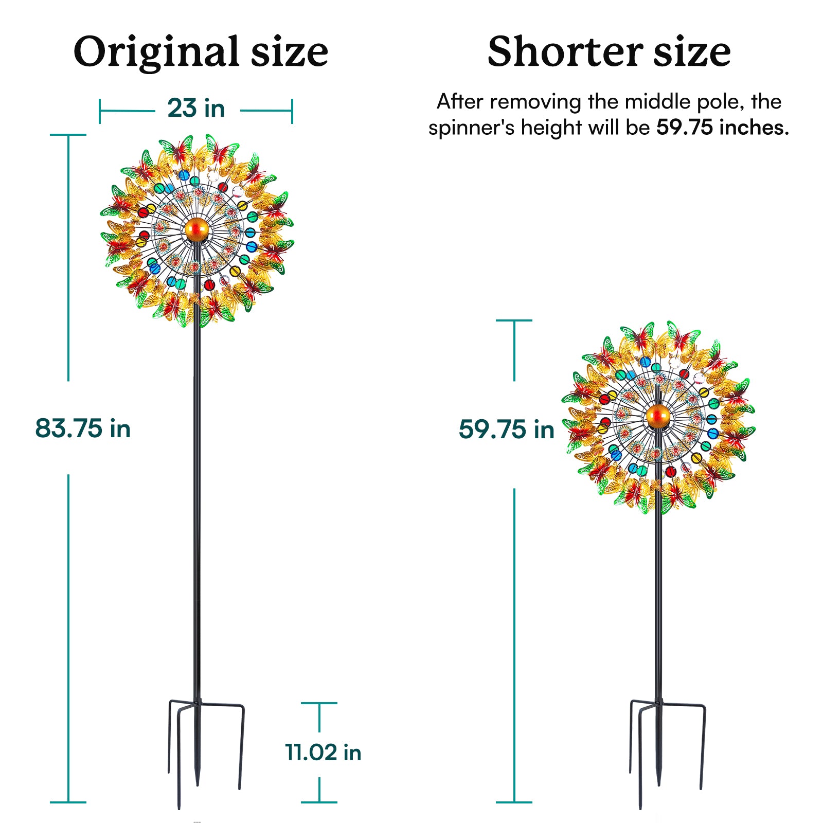 Dreamland Butterfly Wind Spinner for Yard Garden and Patio – Cyan Oasis