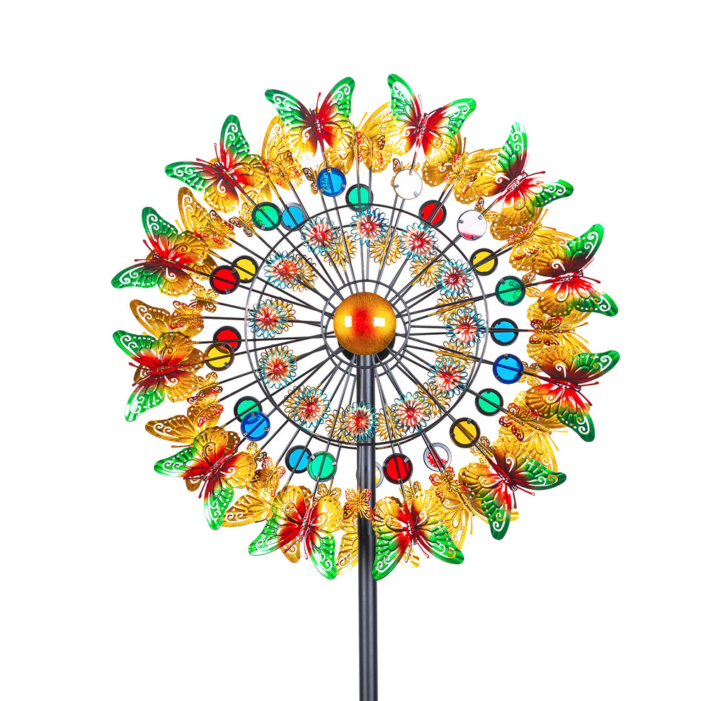 Dreamland Butterfly Wind Spinner for Yard Garden and Patio – Cyan Oasis