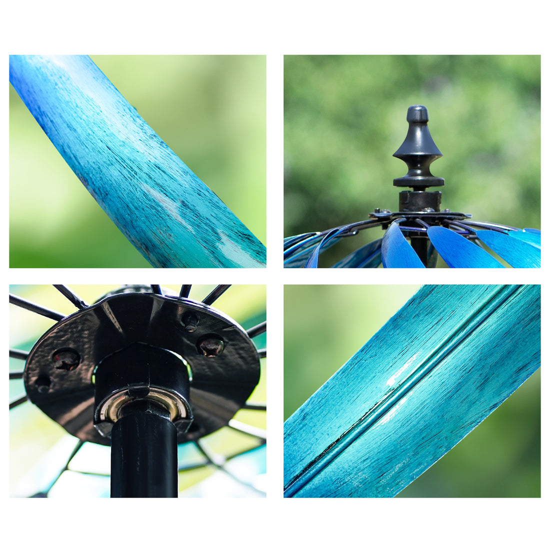 Dawn Globe Wind Spinner – Cyan Oasis