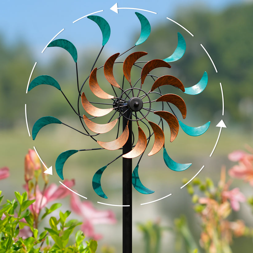 Lunar Phases Wind Spinner – Cyan Oasis