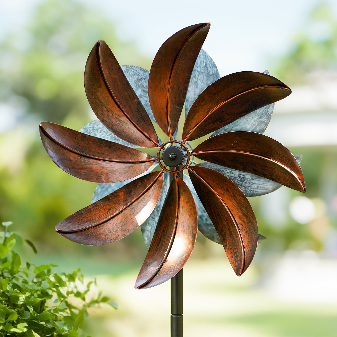 Antique Petal Wind Spinner – Cyan Oasis